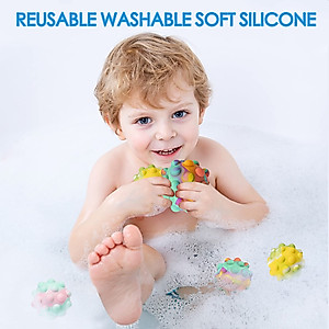 Stress Balls Fidget Toys for Adults and Kids Gift, Big Squishy Pop It Sensory for Autism Relief (1 Big Red and 2 Small Balls)