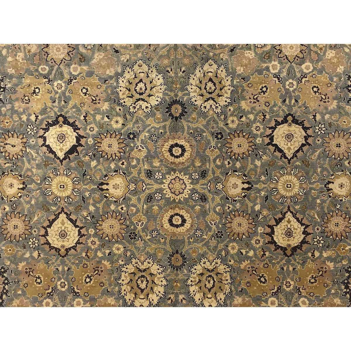 Noori Rug Hand Knotted Area Rug 8'1" x 10'4" Gray/Gold
