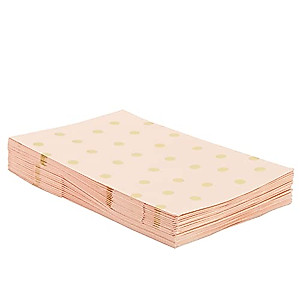 BLUE PANDA 24 Pack Gold Foil and Pink Paper Bags for Kids Birthday, Girls Baby Shower, Wedding Themed Party Favors (5.5 x 8.6 x 3 In)