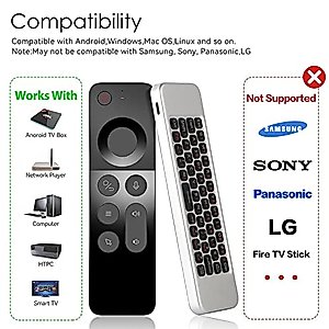 WeChip W3 Air Mouse 4-in-1 W3 Voice Remote 2.4g Wireless Remote Control for Nvidia Shield/Android Tv Box/PC/Projector/HTPC/All-in-one PC