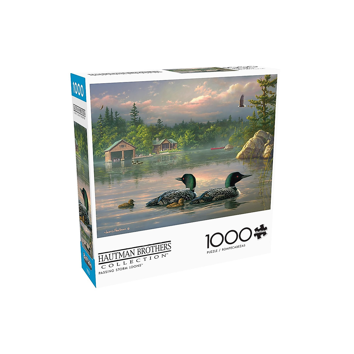 Buffalo Games - Hautman Brothers - Passing Storm Loons - 1000 Piece Jigsaw Puzzle for Adults Challenging Puzzle Perfect for Game Nights - 1000 Piece Finished Size is 26.75 x 19.75, Large