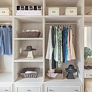 Belt Organizer, 6 Compartments Bamboo Belt Holder Storage Rack Belt Case Display for Closet Drawer Men Women, White