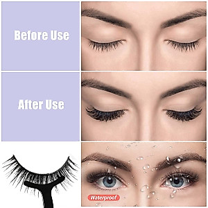 5 Pairs Self Adhesive Eyelashes, False Eyelashes No Glue No Eyeliner, False Lashes with Tweezers Natural Looking (natural lashes)