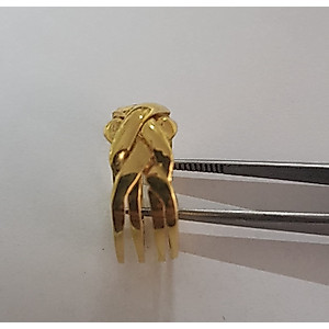 OFLIUM 4 band Classical Turkish Puzzle Ring 14K Real Yellow Gold Plated Braided Interlocking Knott unique gift for him, for her, girlfriend, mom, dad PRN (5)