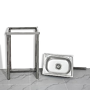 Household Commercial Sink With Stand Washbasin Washbasin, Can Be Used For Balcony Washbasin (Size : 39 * 45 * 75cm)