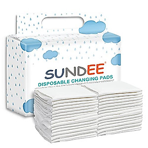 Baby Disposable Changing Pad, 25 Pack Soft Non-Woven Fabric Breathable Waterproof Underpads, Portable Leak-Proof Mattress Protector, Incontinence Bed Pads