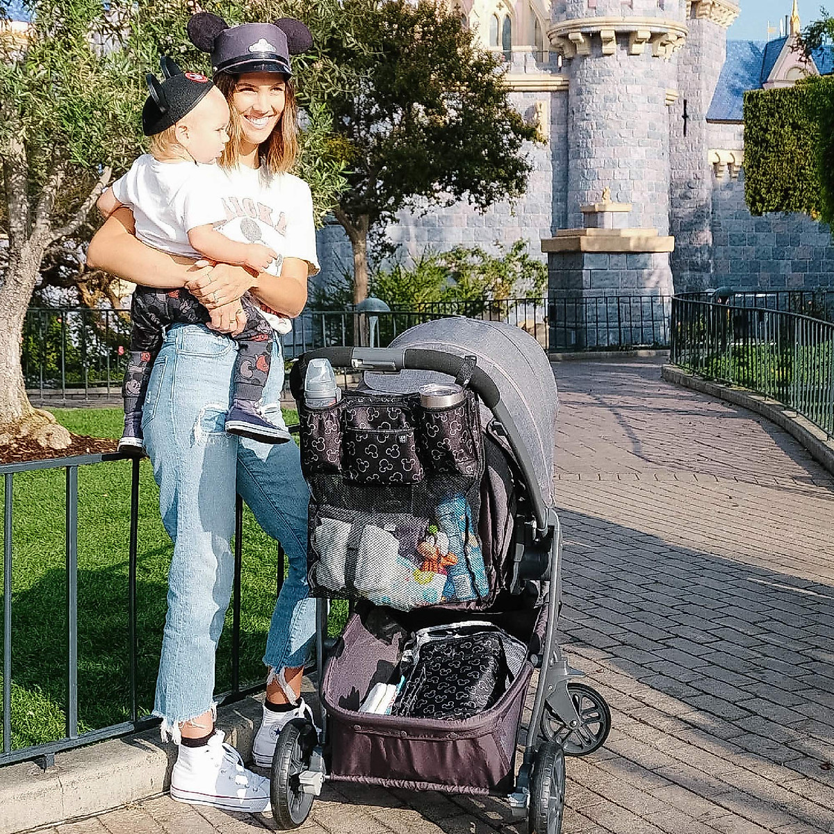 Disney Baby by J.L. Childress Cups 'N Cargo Universal Stroller Organizer & Accessory, Mickey Black