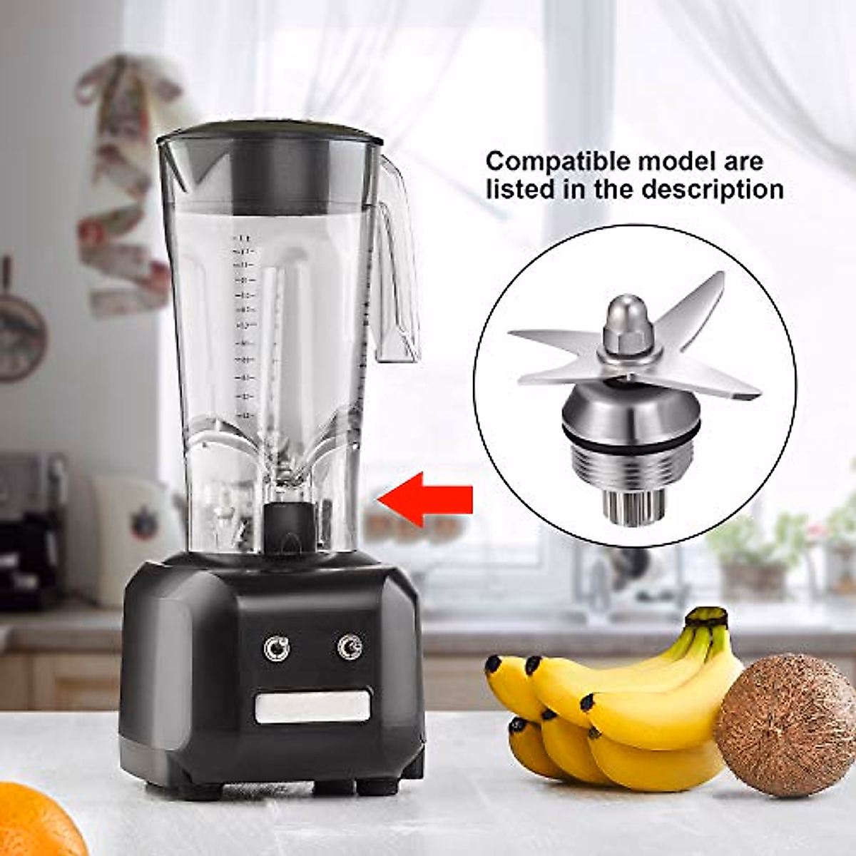 3 Pieces Blender Blade Assembly 6 Blade Wet Dry Ice Blade Assembly With Socket Wrench Drive Socket Kit Replacement Parts for Vita-Mix Blender Compatible with Vita-Mix 1151 Vita-Mix 1152