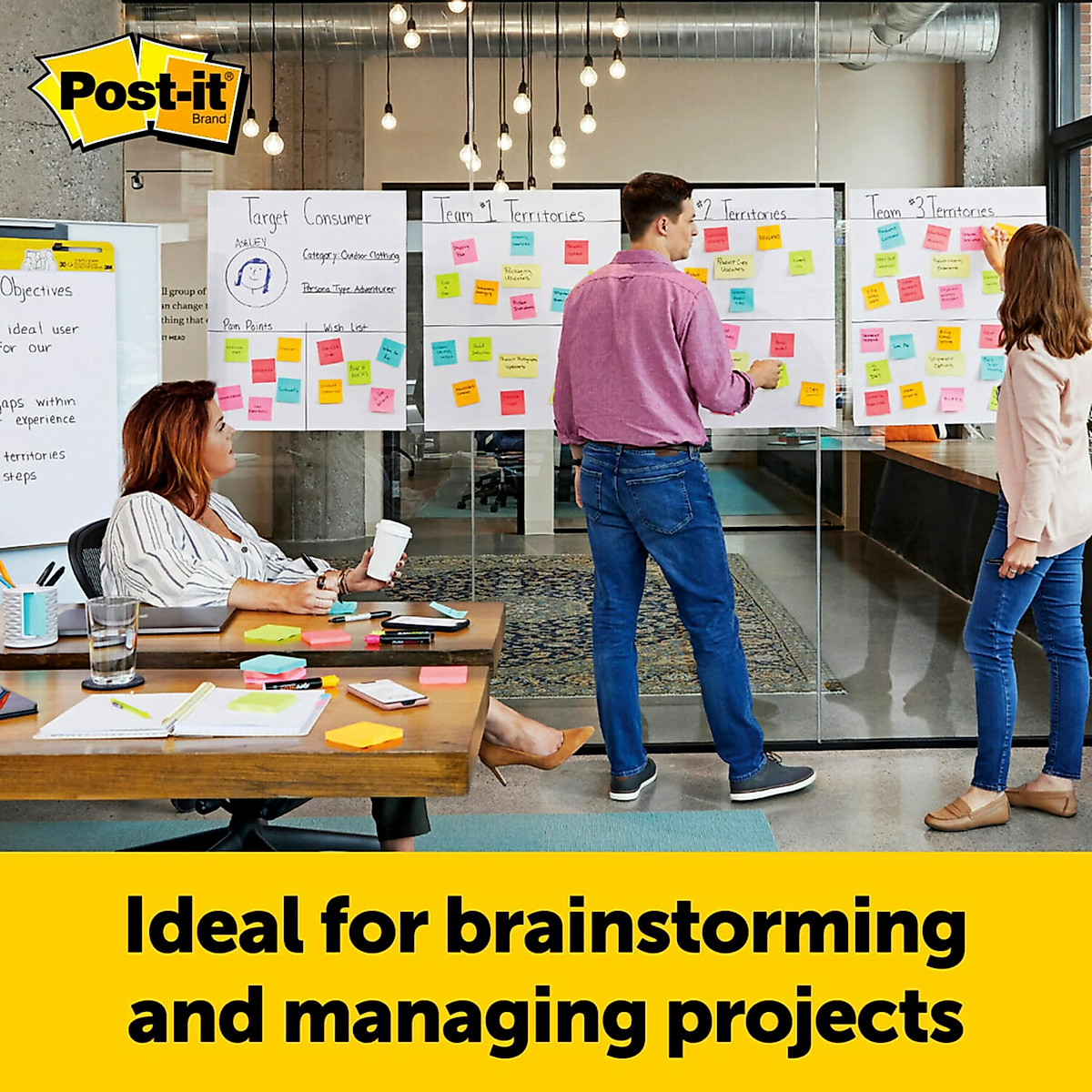 Post-it Easel Pad, 20 in x 23 in, White, 20 Sheets/Pad, 2 Pads/Pk, Mounts to surfaces with Command Strips included (566)