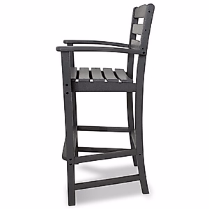 POLYWOOD TD202GY La Casa Café Bar Arm Chair, Slate Grey
