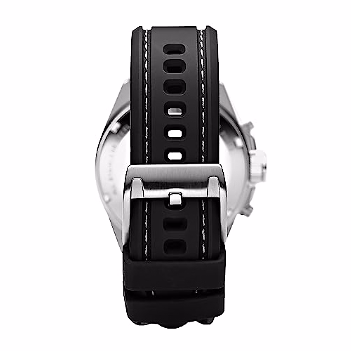 Fossil Men's Decker Quartz Silicone Chronograph Watch, Color: Silver/Black (Model: CH2573IE)