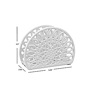 Sunflower Design Cast Iron Napkin Holder, By Home Basics (Black) / Napkin Holders For Kitchen/Table Napkin Holder With Non-Skid Feet/Doubles As Storage For Small Papers