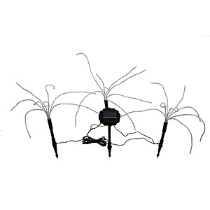 Wild Grass Solar Garden Lights. 3 Sprigs of Green Grass, 1.2 foot Tall