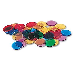 hand2mind Plastic Transparent Bingo Chips, Math Counters for Kids, Math Manipulatives for Counting, Sorting, Pattern, Math Toys, Game Tokens, Homeschool Supplies (Set of 250)
