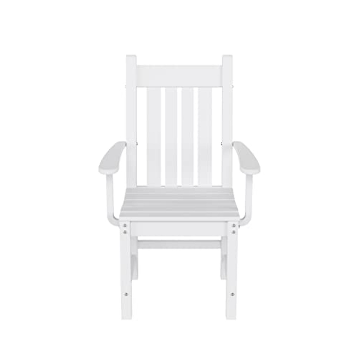WO Outdoor Indoor Poly Lumber Dining Chair, All Weather, Fade UV Resistant Seat forPatio, Garden, Porch, Deck (White)