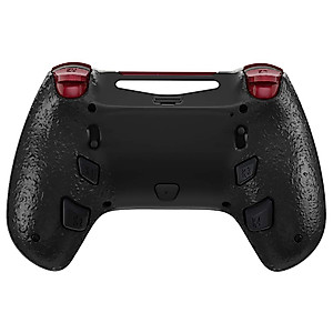 HEXGAMING HYPER Wireless Controller Compatible with ps4-4 Back Buttons, Triggers stop, Interchangeable Thumbsticks - The Great Wave Red