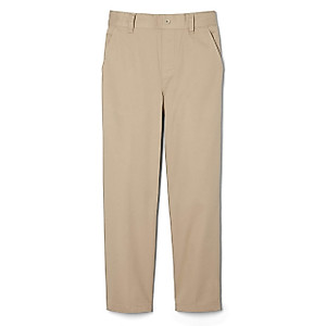 French Toast Boys' Little Pull-on Relaxed Fit School Uniform Pant (Standard & Husky), Khaki, 6
