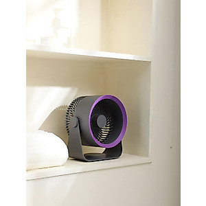 AIMHON Desk Air Circulator Fan, Wall Mount Fan,Portable Battery Operated Fan Personal Table Fan for Home,Office, Bedroom (Grey)