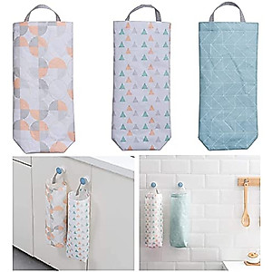 NP 3pieces Plastic Bag Holder,Waterproof Wall Mount Plastic Bag Organizer, Large Grocery Bag Storage Dispenser