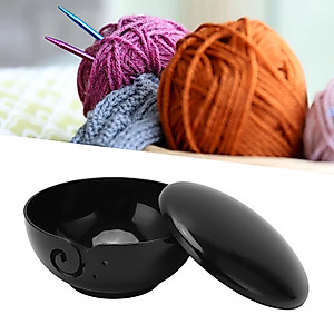 Yarn Holder, Glossy Yarn Bowl Sturdy Durable Plastic Material Small Portable Keep Lightweight for Knitting for Weaving for Crochet