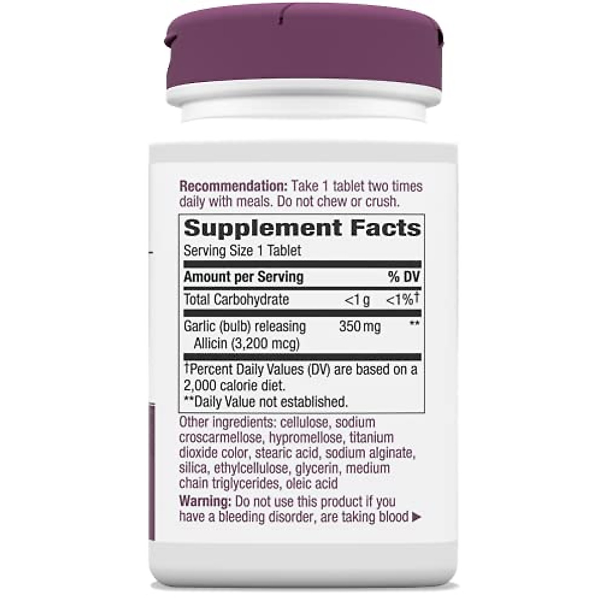 Nature's Way Garlicin Cardio SmartRelease Garlic, Healthy Circulation Support*, 180 Vegan Tablets