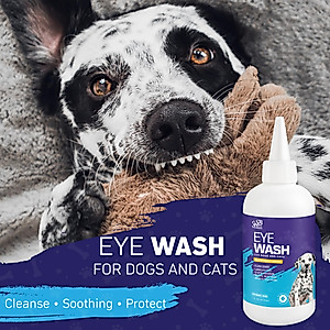 Spanielbuns Dog Eye Drops 200ml,All Natural Ingredients Eye Wash for Dogs and Cats, Cleanses Tear Stains, Mucus, Improves Allergy Symptoms and Dry Eyes(2pack)