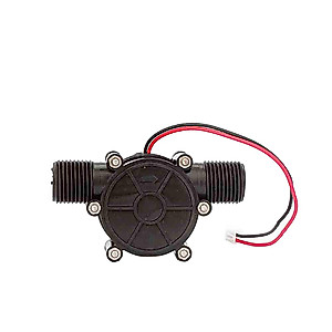 Water Flow Generator, DC 12V DC Hydroelectric Generator 10W Micro hydro Water Turbine Generator Water Charging PZ