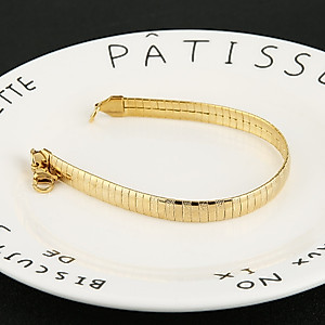 HZMAN Stainless Steel Omega Chain 8mm Solid 18 inch Necklace and 8.5 inch Bracelet Set