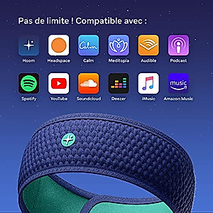 HoomBand Wireless | Bluetooth Innovative Headband for Sleep, Travel, Meditation | Charging Cable Included & Free Access to Hypnotic Stories Created by Sleep Experts (Size S)