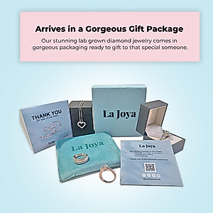 La Joya 1/4 CT Lab Grown Diamond Hoop Earrings for Women | Real 925 Sterling Silver Diamond Huggies Earrings for Women | Ideal Gift also as Diamond Hoop Earrings for Men