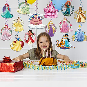 58 Pcs Princess Party Supplies Decorations Hanging Swirls,Princess Party Swirls Streams for Girls Princess Birthday Party Supplies