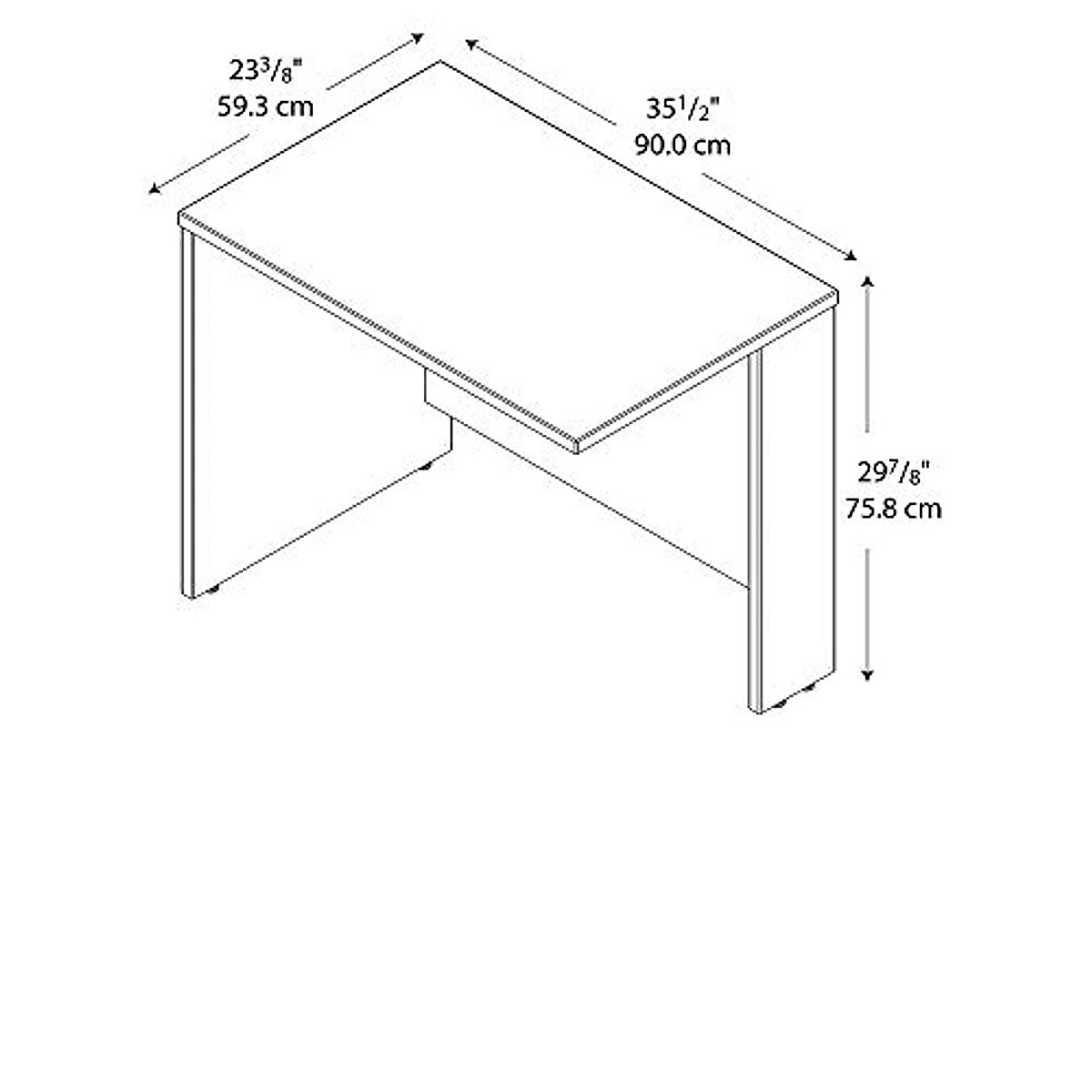 Bush Business Furniture Series C Collection 36W Return Bridge in Hansen Cherry