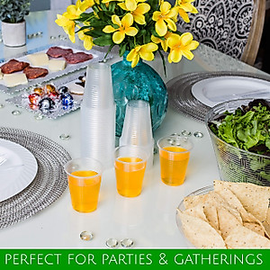 PLASTICPRO 5 oz Disposable Plastic Medium Weight Clear Drinking Cups [100 Count]