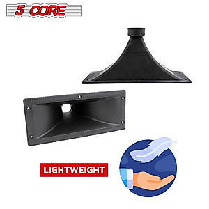 5Core 15x5 Inch Piezo Flush Mount Horn Tweeter with Compression Horn 8 Ohms, 260 Watt Car Pro Speakers HISE 15X5 1PC 5C-D26(Driver Unit)