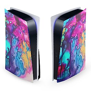 Head Case Designs Officially Licensed Mai Autumn Turquoise Wine Art Mix Matte Vinyl Faceplate Sticker Gaming Skin Case Cover Compatible with Sony Playstation 5 PS5 Disc Edition Console