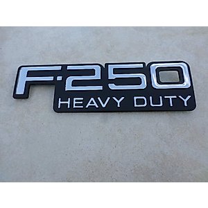 92-98 Ford F-250 Heavy Duty Emblem F7TB-16B114-Ba Logo F2UB-8C020-AA Nameplate F1UB-1540216-AA Ornament Decals Set