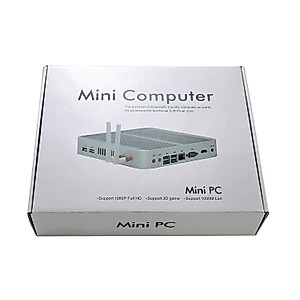 KINGDEL Fanless Mini Desktop Computer, Mini PC with Intel i5 CPU, 16GB RAM, 256GB SSD, HD Port, VGA, 4xUSB 3.0, Metal Case, W-11 Pro