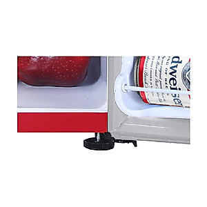 CURTIS FR103BUD Budweiser, Mini Fridge with Freezer - 1.6 Cu Ft Compact Small Beverage Drinks Refrigerator with Reversible Doors - Perfect for Office, Home, Dorm, or Games Room