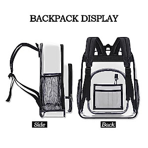 Personalized Clear Backpack with Name Custom Clear Bookbag Customized Any Text PVC Heavy Duty Transparent Backpack, Gifts