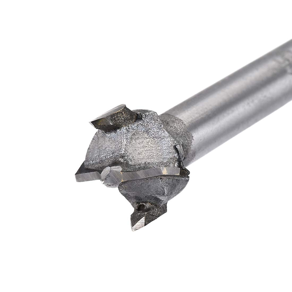 uxcell Forstner Wood Boring Drill Bits 14mm 15mm Dia. Hole Saw Carbide Alloy Steel Tip Round Shank Cutting for Hinge Plywood Wood Tool 2in1 Set