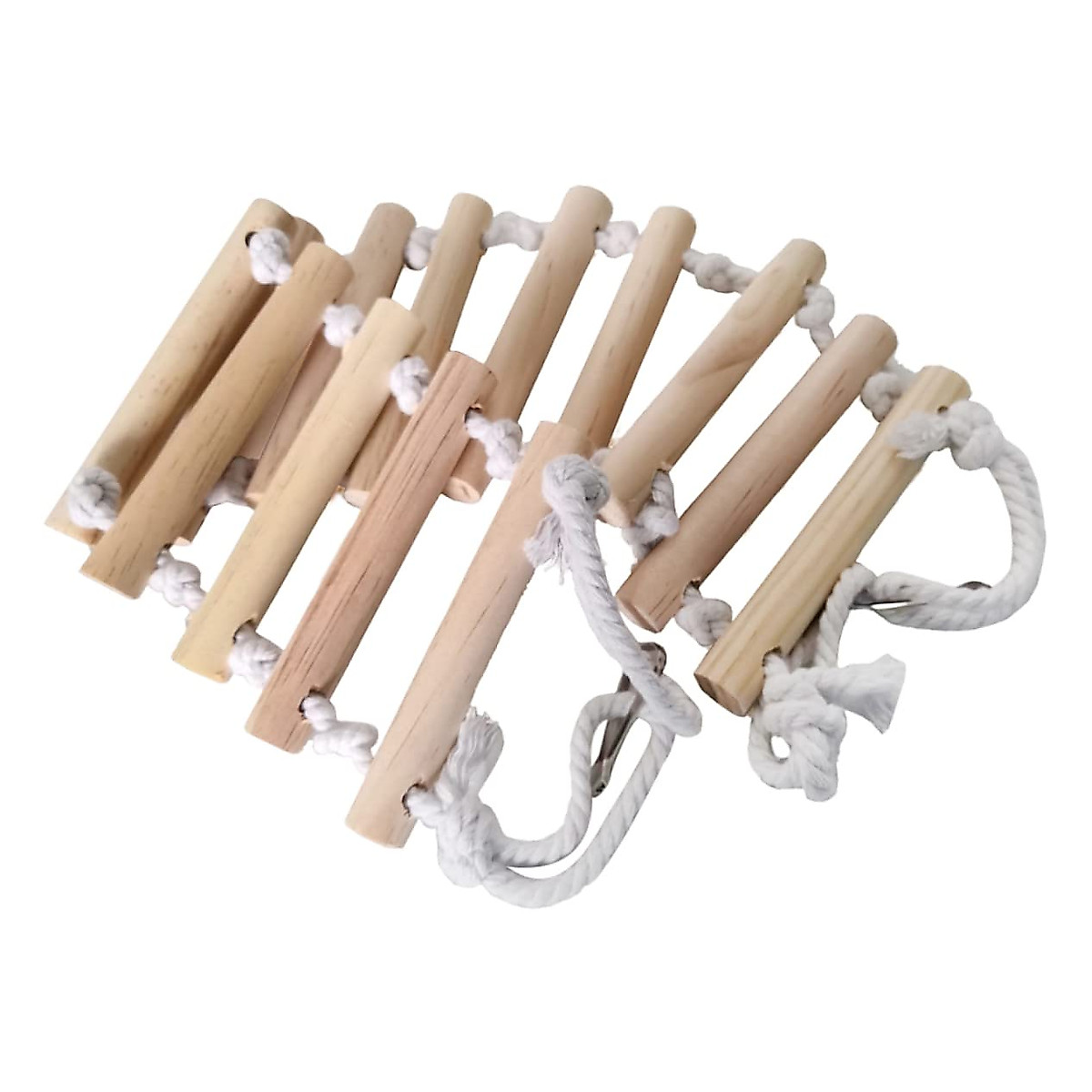 FRCOLOR 3pcs Wooden Climbing Ladder Turtle Platform Pet Ladder Bridge Wooden Reptile Ladder Bird Cage Ladder Hanging Bird Ladder Parakeet Wood Ladder Lizards Bridge Hamster Playing Large