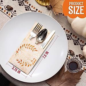 JOYIN 36 Thanksgiving Turkey Cutlery Decorative Gold Foil Utensil Holders for Autumn Fall Harvest Party Favor Supply Dinner Table Decor.