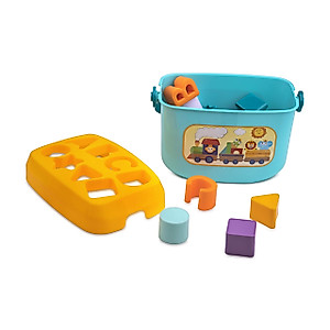 Playkidz Shape Sorter Baby and Toddler Toy, ABC and Shape Pieces, Sorting Shape Game, Developmental Toy for Children 18 Months+