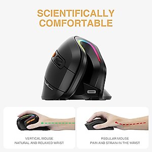 ProtoArc XK01 Folding Bluetooth Keyboard and EM11 Wireless Ergonomic Mouse Combo