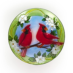 Alpine Corporation KPP608T-18 Birdbath Bowl Topper, Multicolor