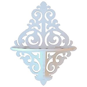 hadaaya White Wall Mounted Decorative Floating Shelves for Living Room Bedroom, Office, Home Decor
