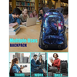 Kountan Laptop Backpack for School College Travel Business , Computer Bookbag Bag with USB Charging Port , Anti Theft Laptop Backpack Fits 15.6 Inch Notebook, Gifts for Men & Women(Galaxy) One Size