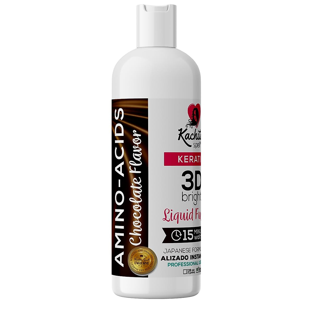 Kit Brazilian Keratin 3D IMPROVED FORMULA Treatment Hair Straighteners Hight Bright Kachita Spell + Clarify Shampoo