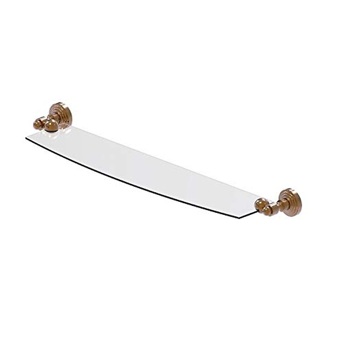 Allied Brass WP-33/24 Waverly Place 24 Inch Glass Shelf, Brushed Bronze