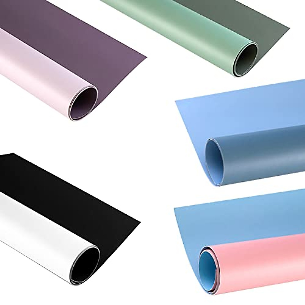 EOAJAFOU 5pcs 34x22in Morandi Background Paper Photography Backdrops Solid Color Photo Background for Food, Pastry, Jewelry, Cosmetics Backdrop Shoot